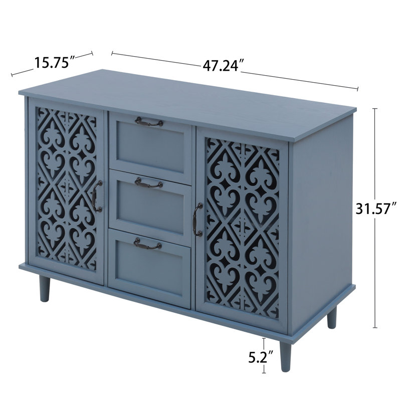 Astoria Grand Bern 2 Door 3 Drawer Cabinet | Wayfair